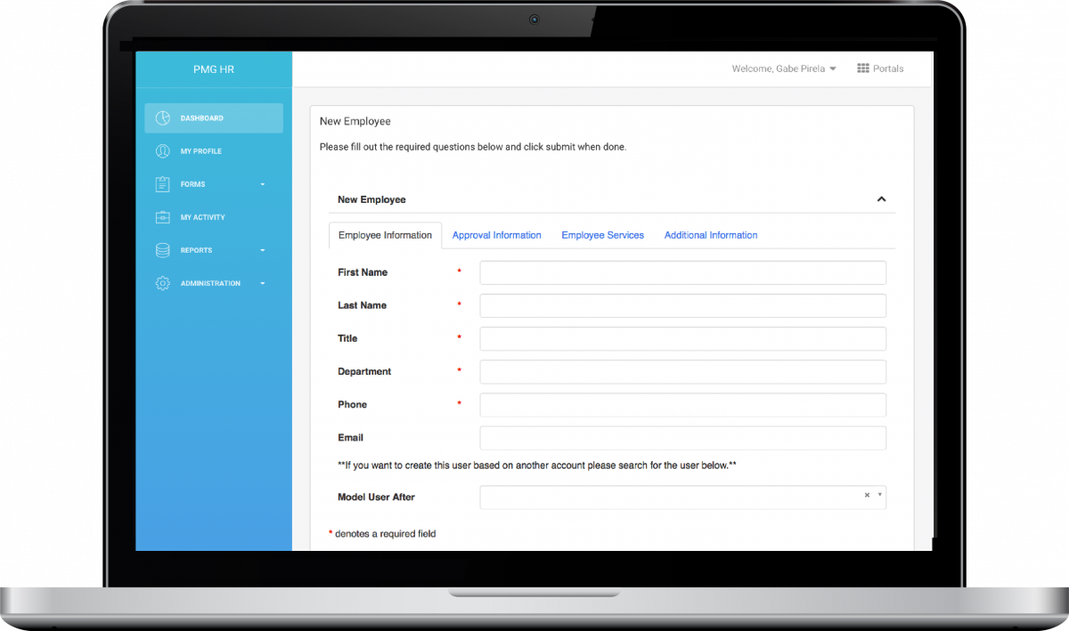FORMS - PMG Onboarding
